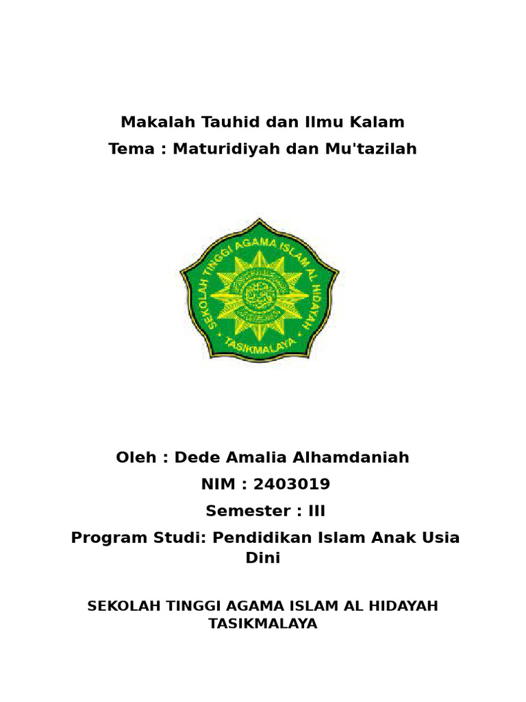 Maturidiyah vs Mu'tazilah: Teologi Islam | PDF