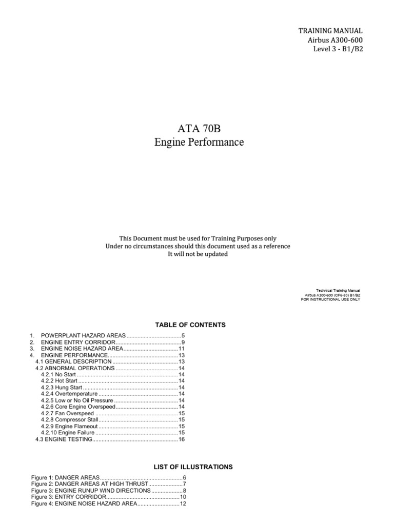 A300-600 CF6-80C2 ATA 70B (Performance) | PDF | Throttle | Engines
