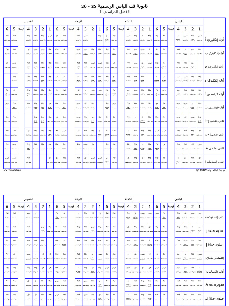School 1 - 6 Periods | PDF