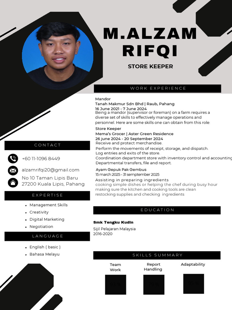 Resume Alzam (Update) | PDF