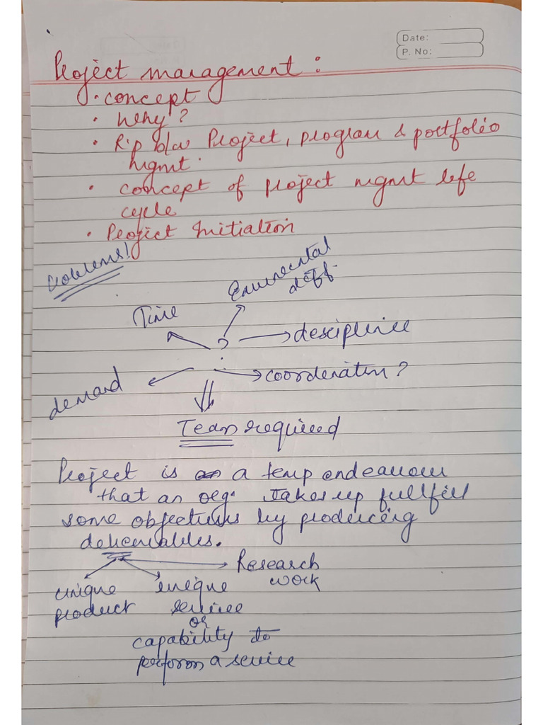 UNIT 1 Project Management | PDF