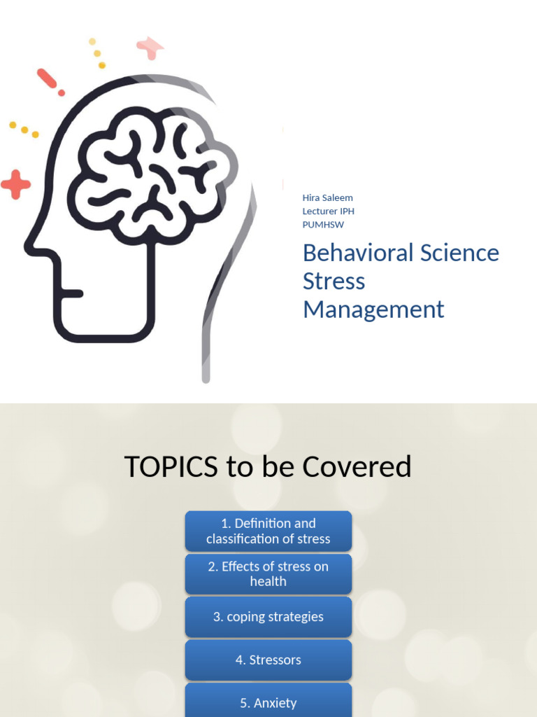Behavioral Science Stess | PDF | Stress (Biology) | Determinants Of Health