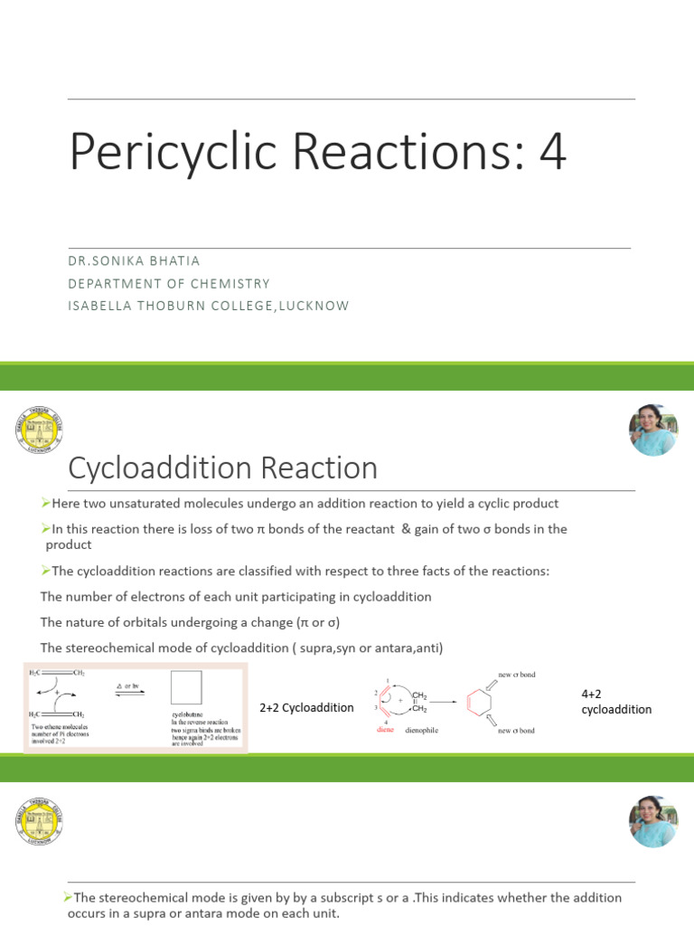 Diels-Alder and Cycloaddition Overview | PDF | Organic Reactions | Unit ...