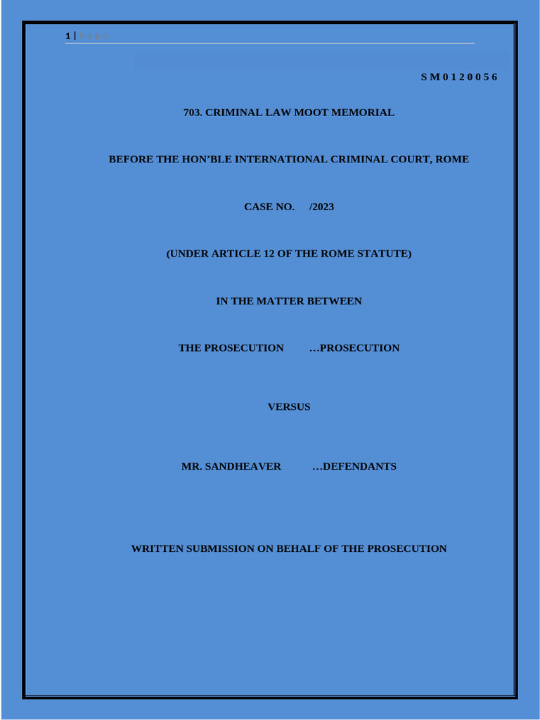 Moot Memo Cover Page | PDF