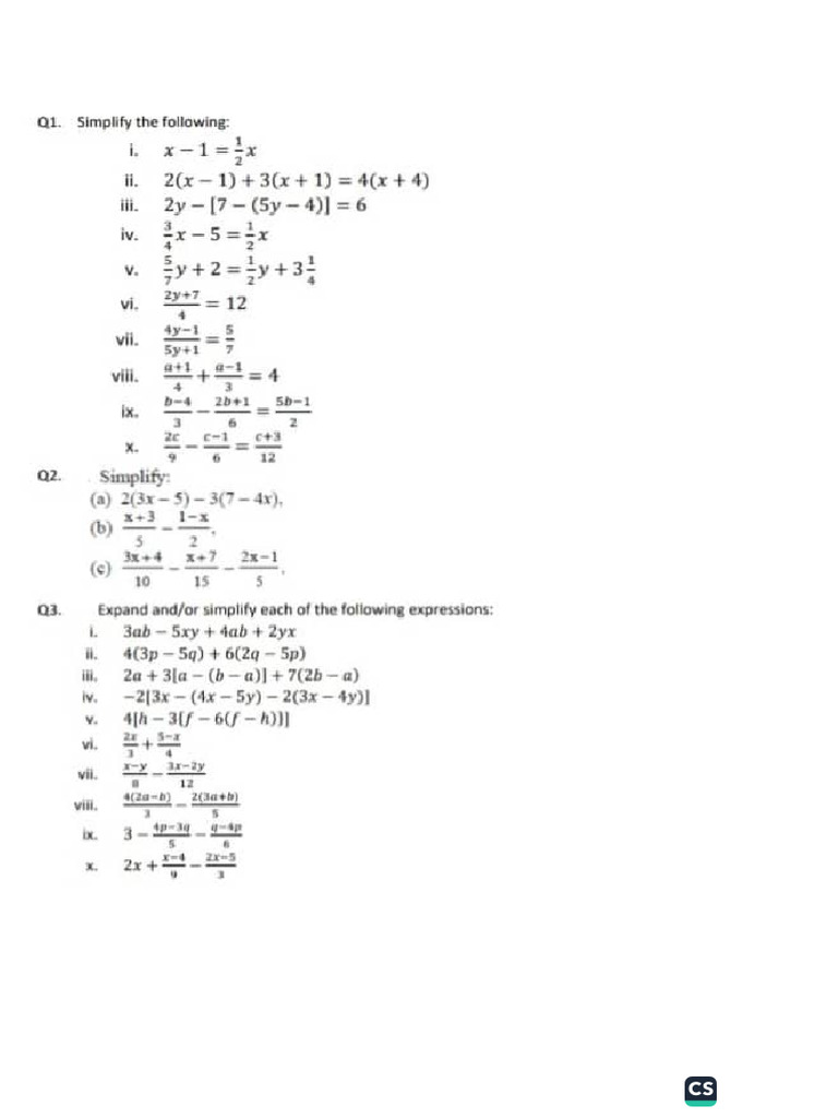 Math Worksheet | PDF