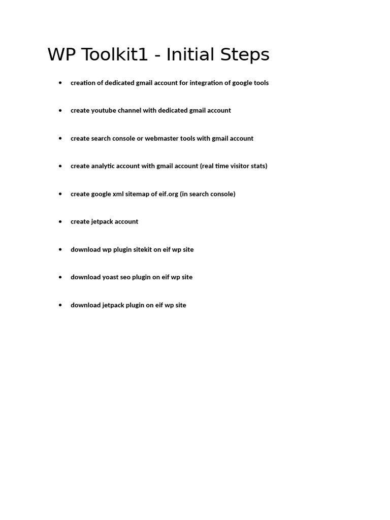 Initial Toolkit | PDF