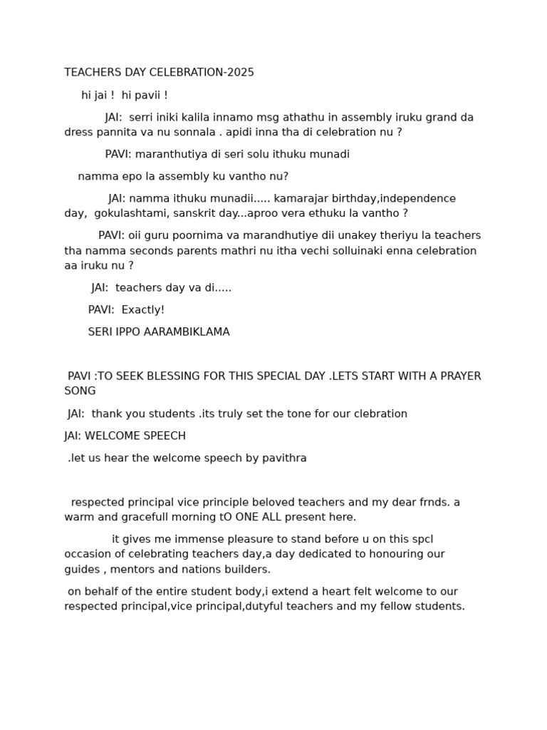 Teachers Day Celebration 2025 Highlights | PDF