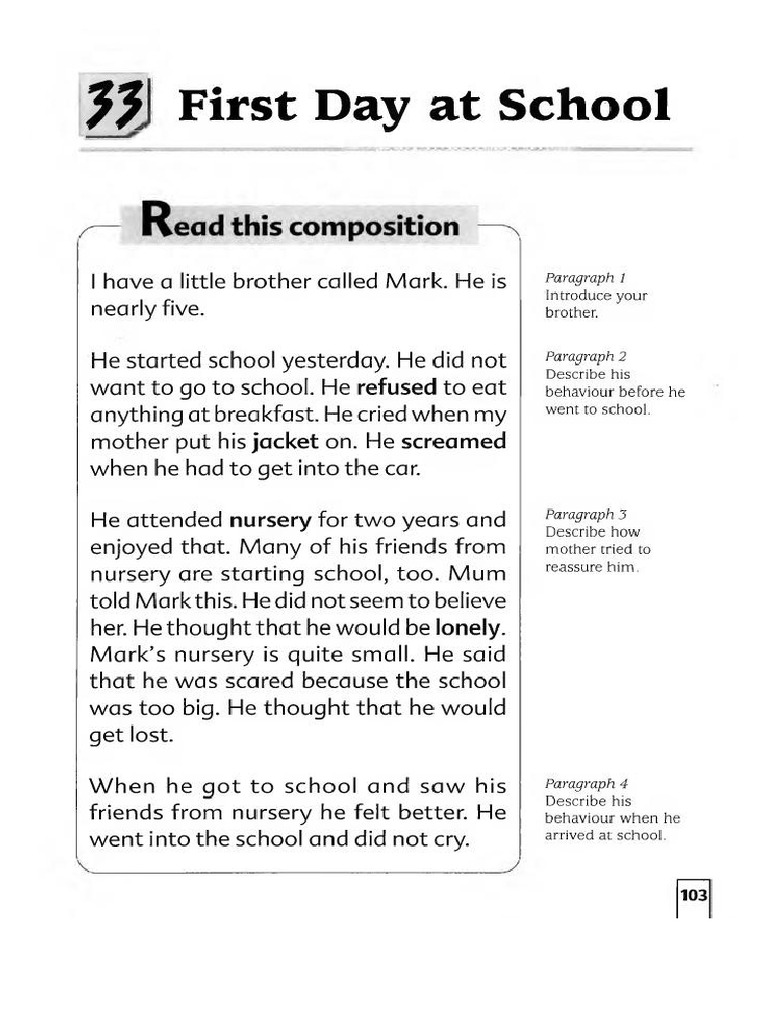 33-First Day at School | PDF