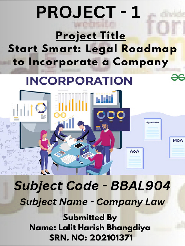 Project Title Start Smart Legal Roadmap To Incorporate A Company ...