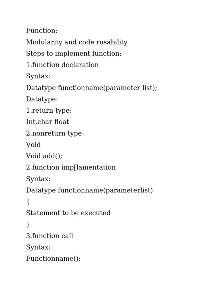Function | PDF