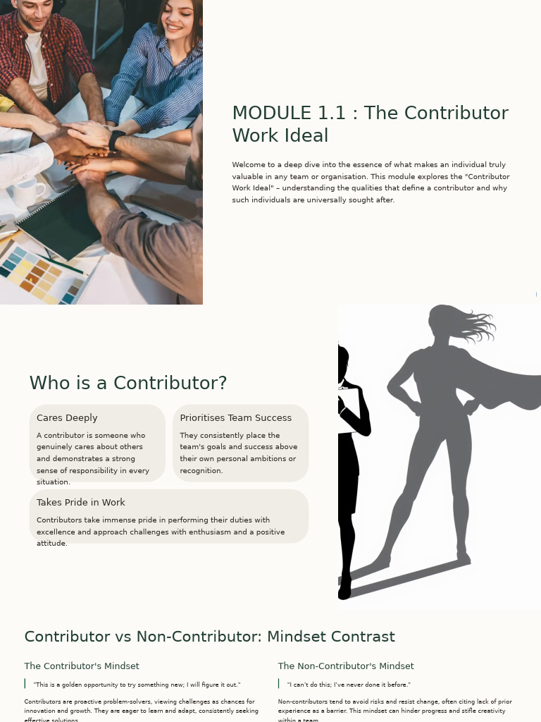 Understanding the Contributor Ideal | PDF | Mindset | Teachers