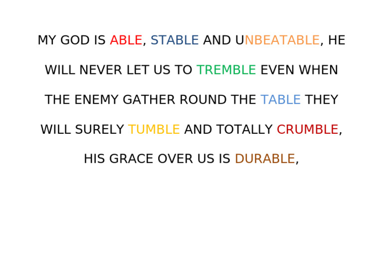 My God Is Able | PDF