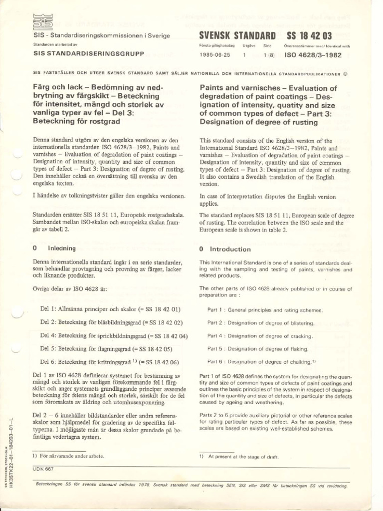 ISO 4628 Degree of Rusting | PDF