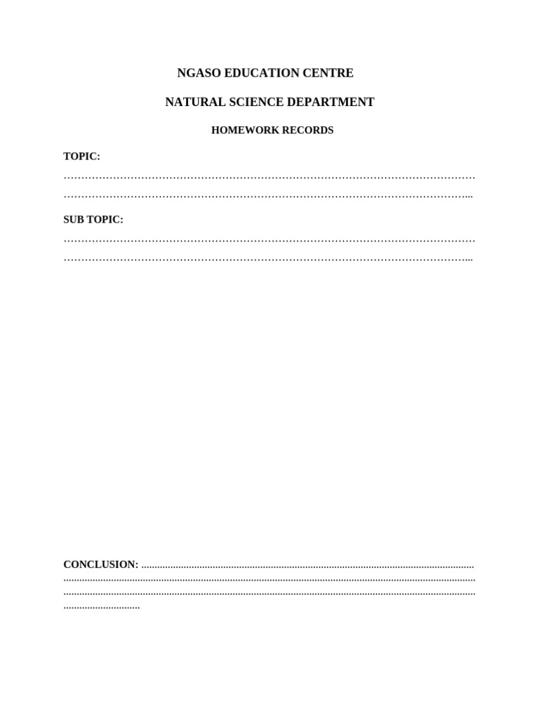 Homework Records. (2025) | PDF