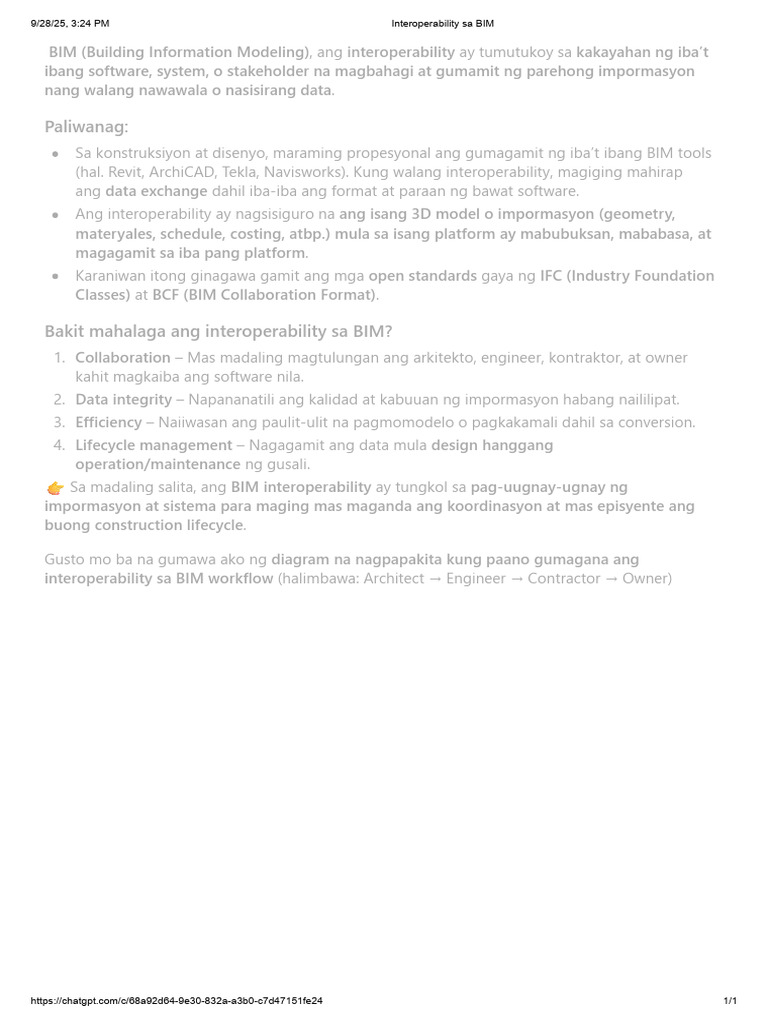 Interoperability Sa BIM | PDF