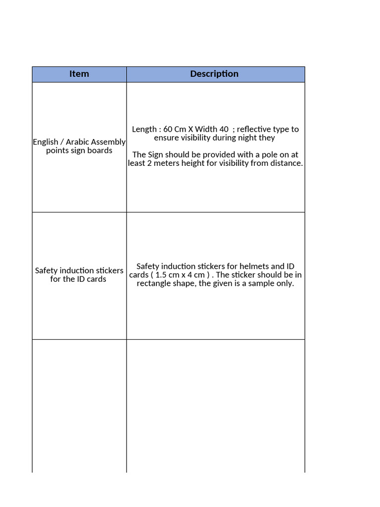 HSE - Requirement - 14 - Sept - 2025 | PDF