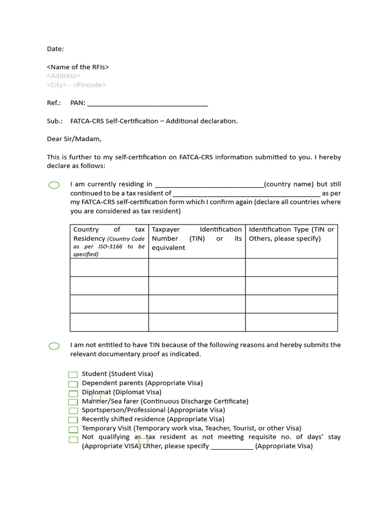 Tin Declaration Form Submission | PDF | Travel Visa | Identity Document