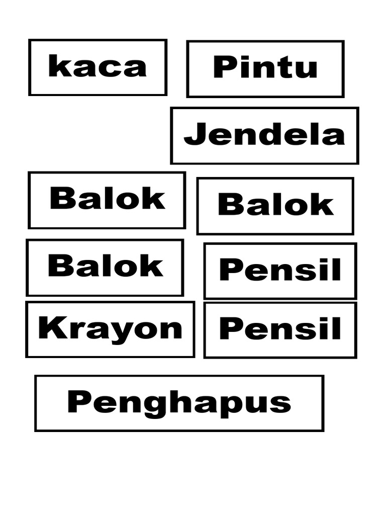 Daftar Label Barang untuk Inventaris | PDF