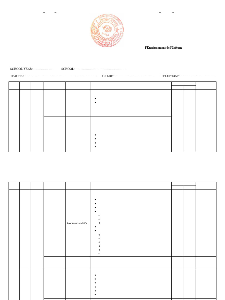 Computer Science Progression Sheet | PDF | Random Access Memory | Read ...