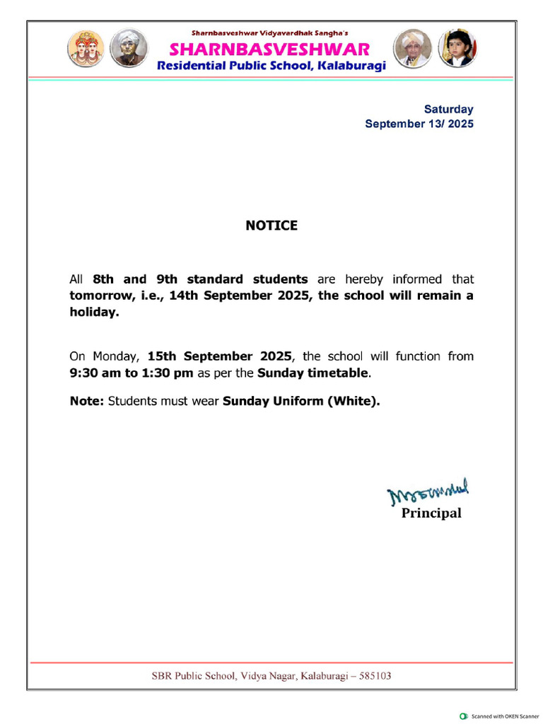 8th, 9th STD Notice.. | PDF