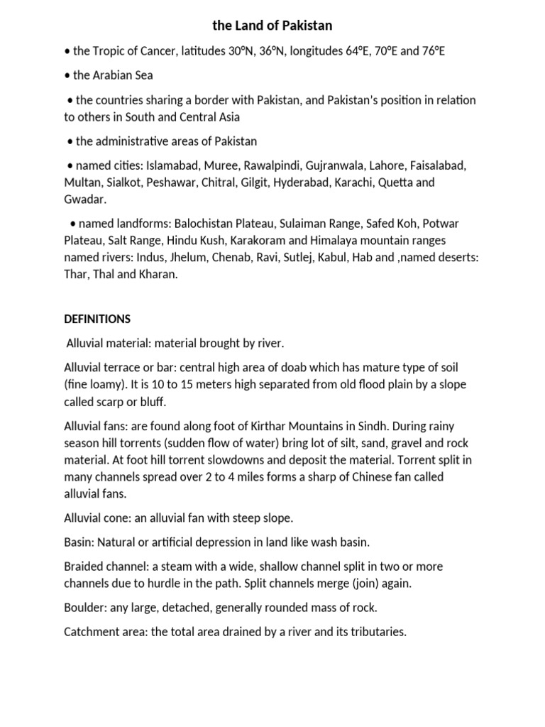 The Land of Pakistan | PDF | River | River Delta