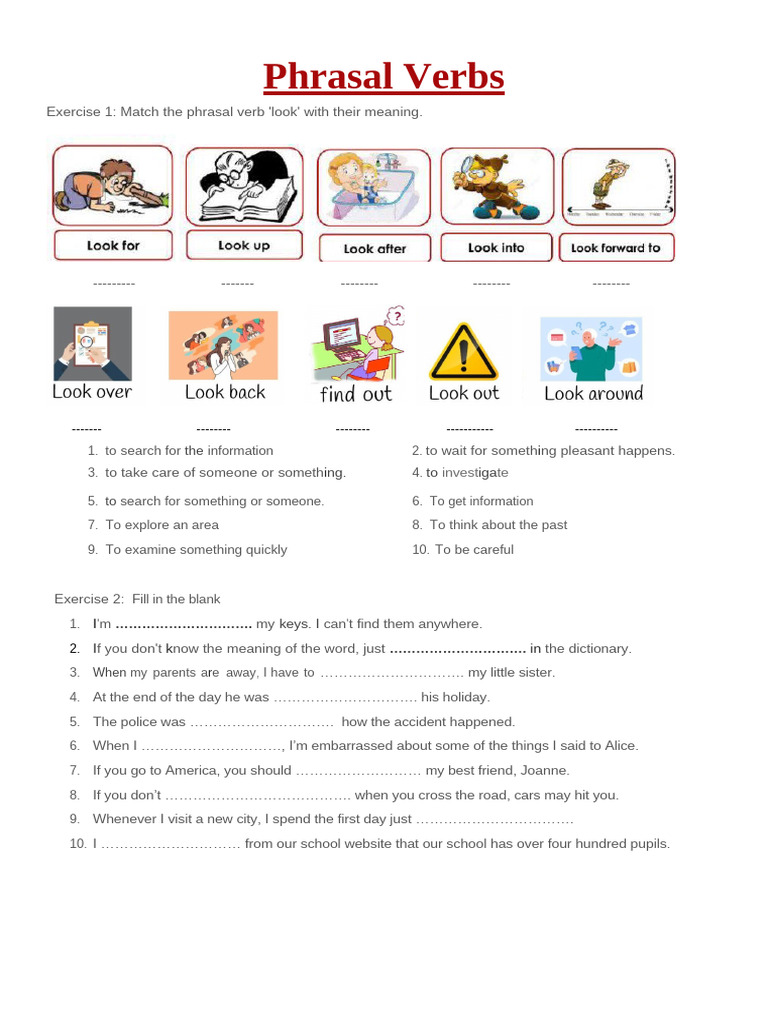 Phrasal Verbs Look | PDF