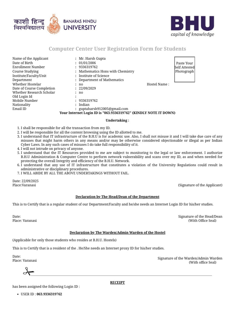 Students Registration Form (1) - 1 | PDF | Proxy Server | Information Technology