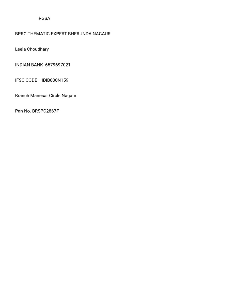 PS Bherunda A - C Detail | PDF