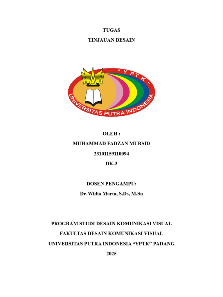 Tugas Tinjauan Desain - Muhammad Fadzan Mursid - 23101159110094 | PDF