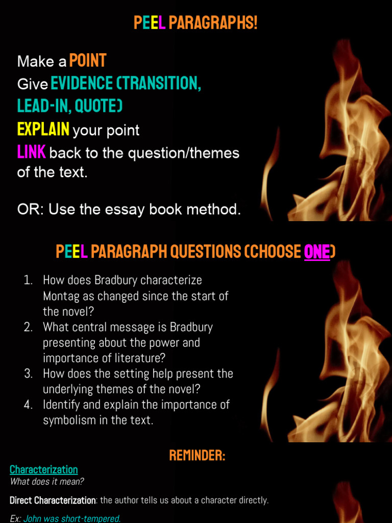 PEEL Paragraph Guide for Literary Analysis | PDF