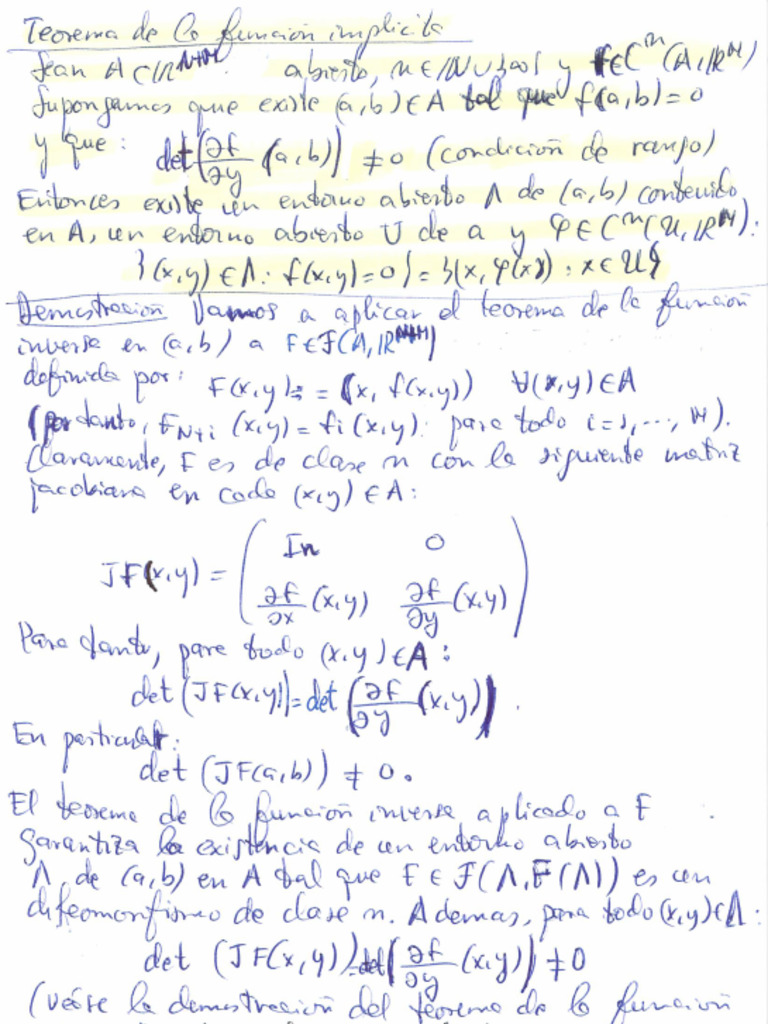 Teorema de La Función Implicita | PDF