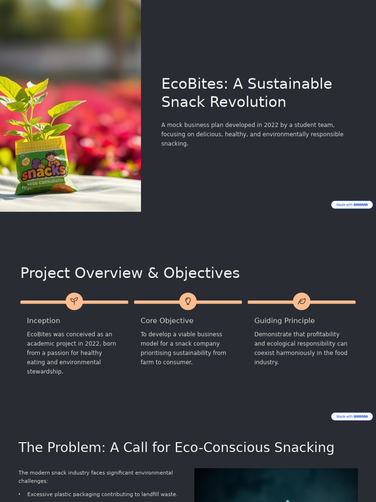 EcoBites: Sustainable Snack Business Plan | PDF | Sustainability ...
