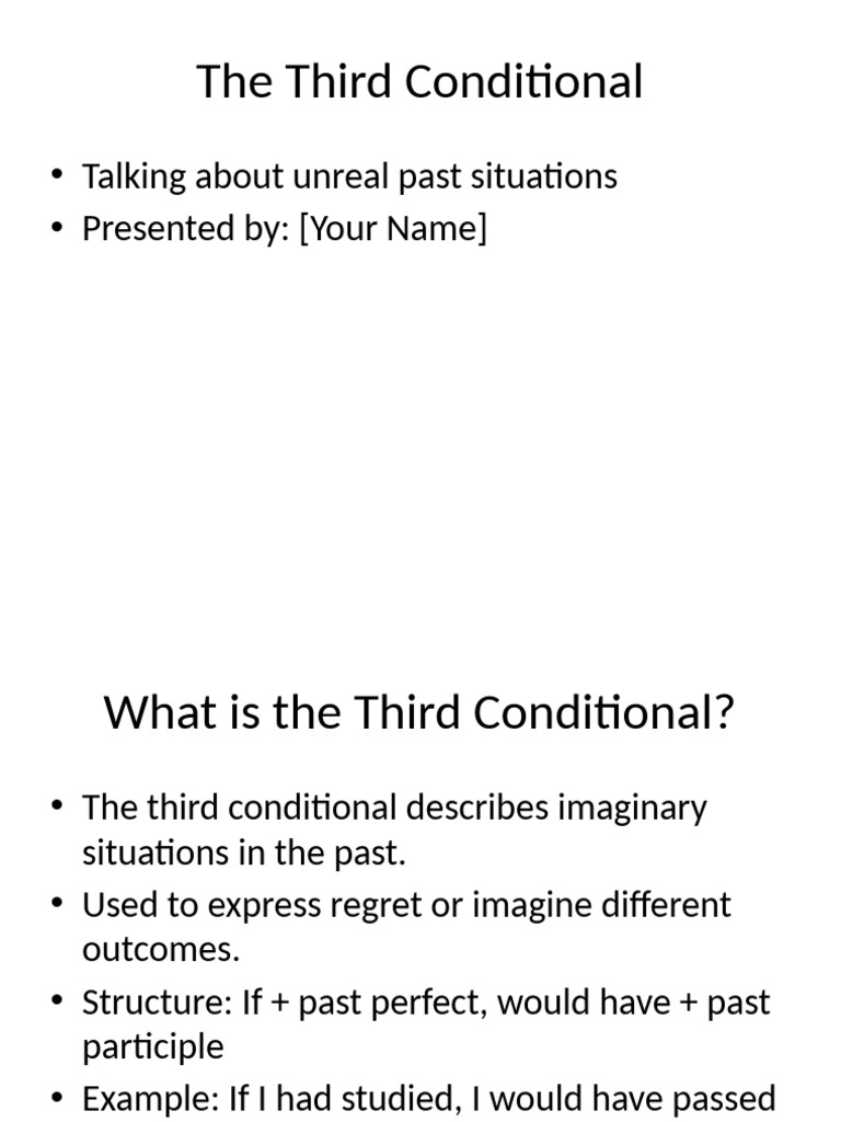 Understanding the Third Conditional | PDF