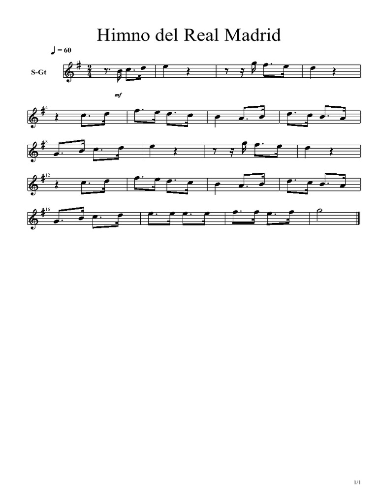 Himno Real Madrid Pent | PDF
