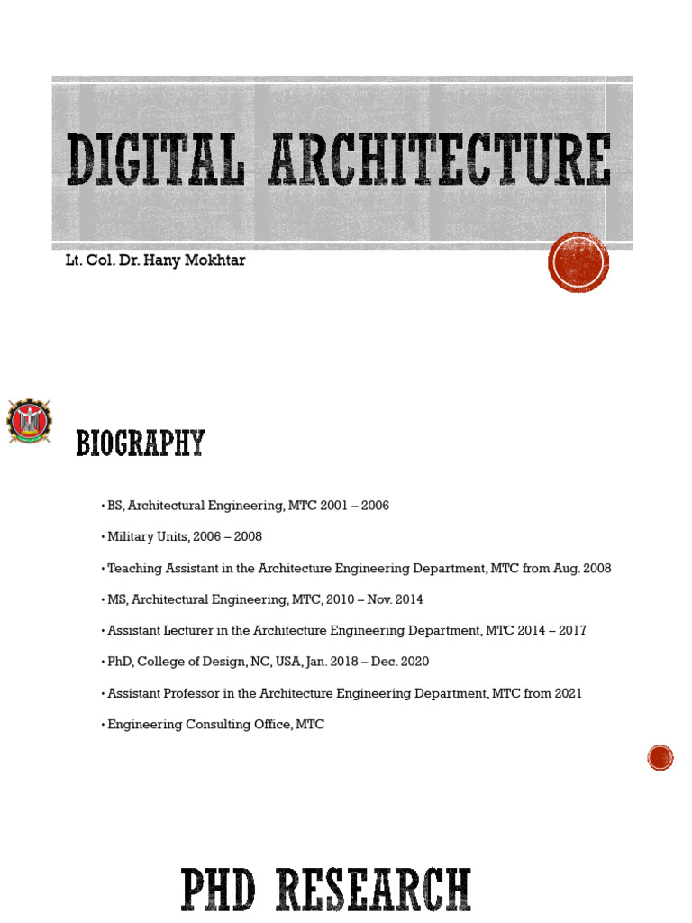 Digital Architecture Lecture1 | PDF | Simulation | 3 D Computer Graphics