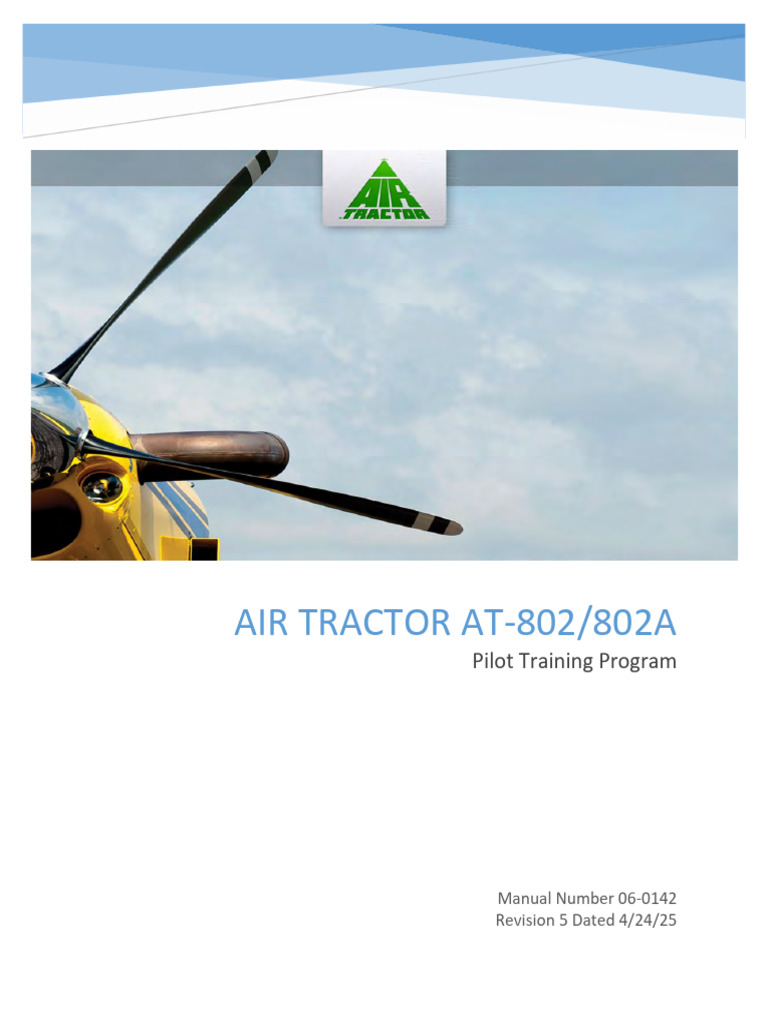 AT-802/802A Pilot Training Manual | PDF | Airspeed | Flight Instructor