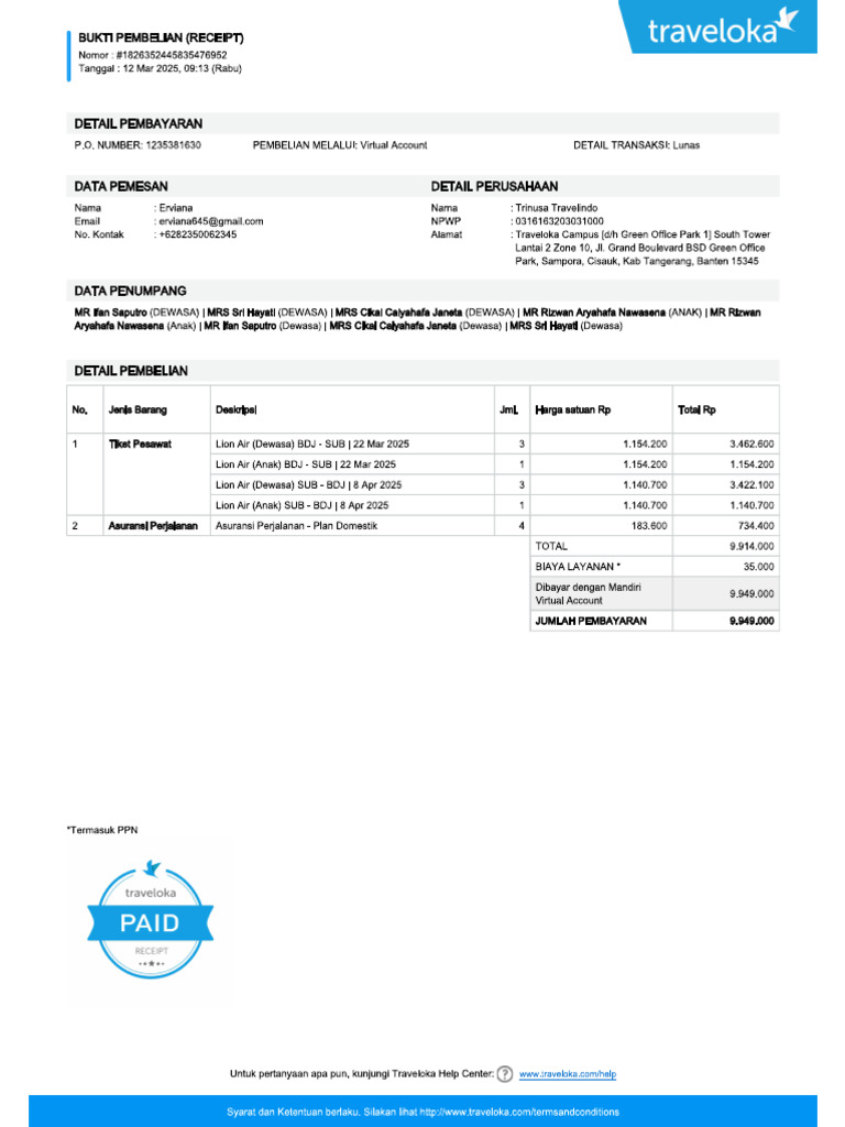 Traveloka Payment | PDF