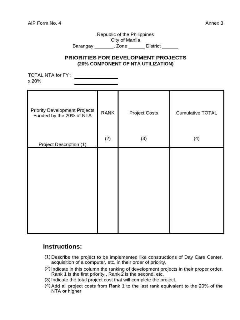 NTA Utilization for Development Projects | PDF