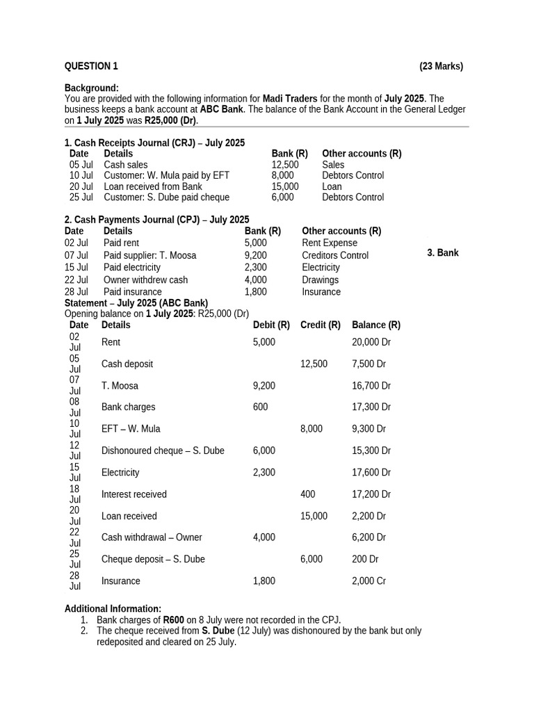 Test 5 Practice Question | PDF | Debits And Credits | Banking