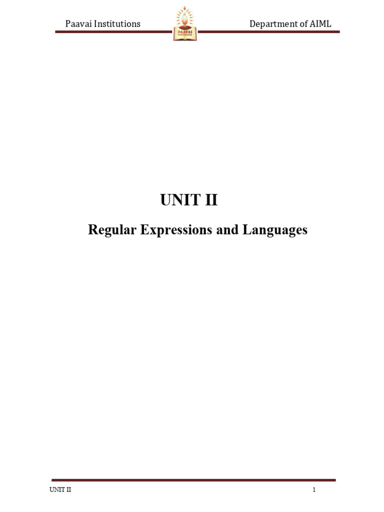 TOC Unit 2 | PDF | Automata Theory | Formalism (Deductive)