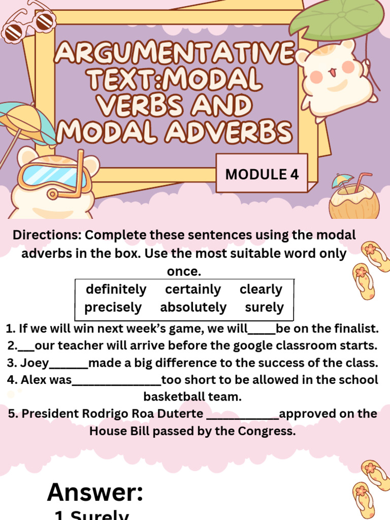 Modal Verbs in Argumentative Writing | PDF | Verb | English Language