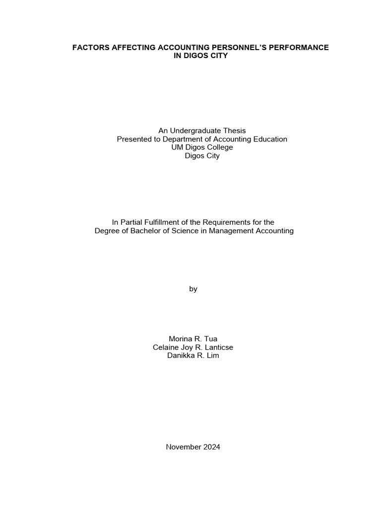 Factors Influencing Accounting Performance | PDF | Incentive | Motivation