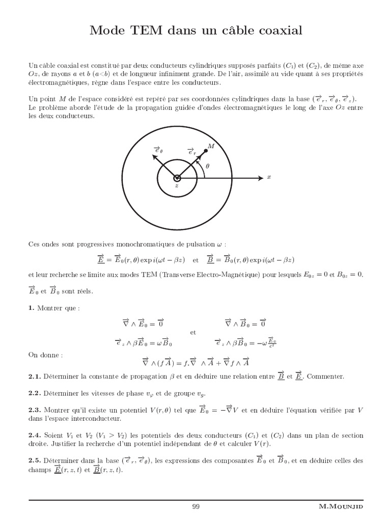 12-Mode TEM Dans Un Câble Coaxial | PDF