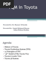 Total Quality Management - Toyota | PDF | Lean Manufacturing | Leadership