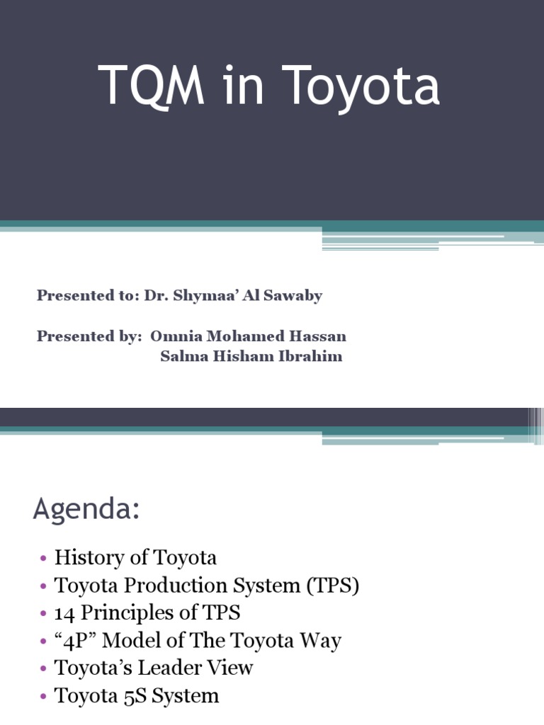 TQM in Toyota | PDF | Toyota | Industries