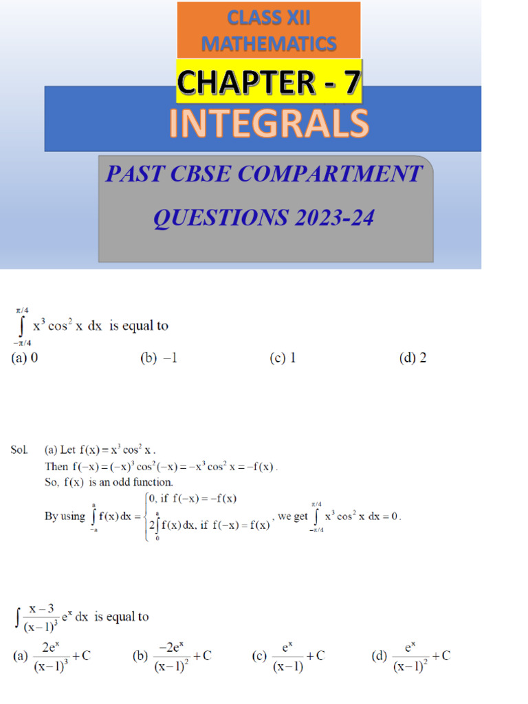 Class XII Integration CBSE Questions | PDF | Domestic Policy ...