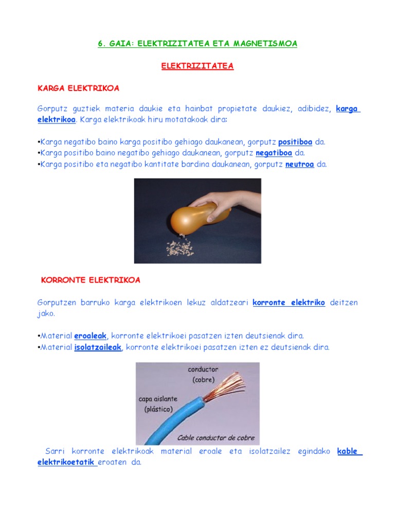 Elektrizitatea Eta Magnetismoa-1KRISTINA | PDF