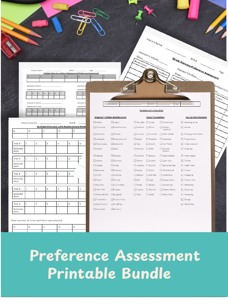 Printable Preference Assessment Tools | PDF