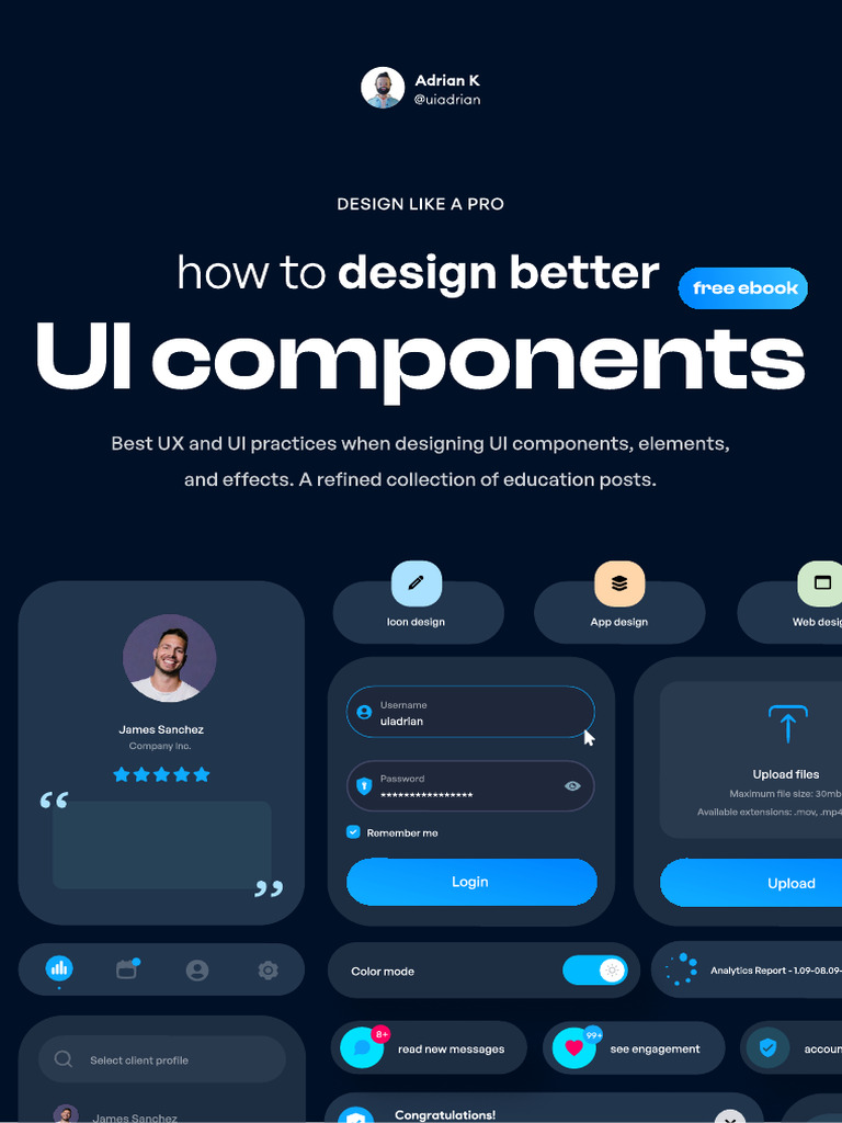How to Design Better UI Components | PDF | Icon (Computing) | Page Layout