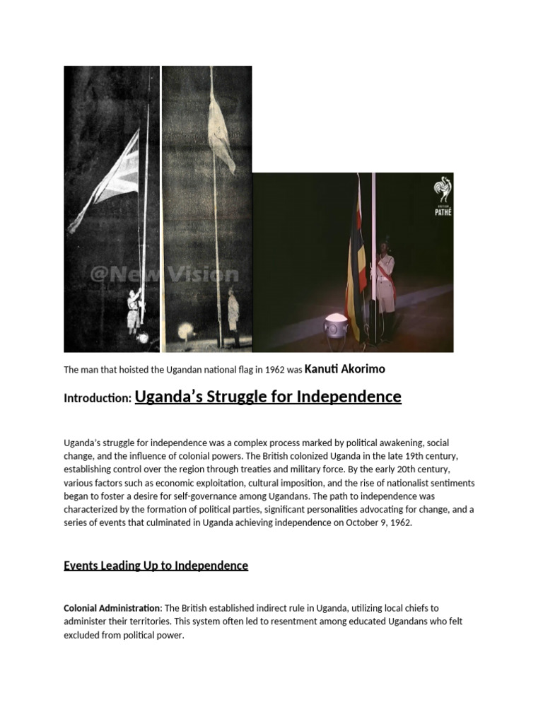 Key Figures in Uganda's Independence | PDF | Uganda | Political Science